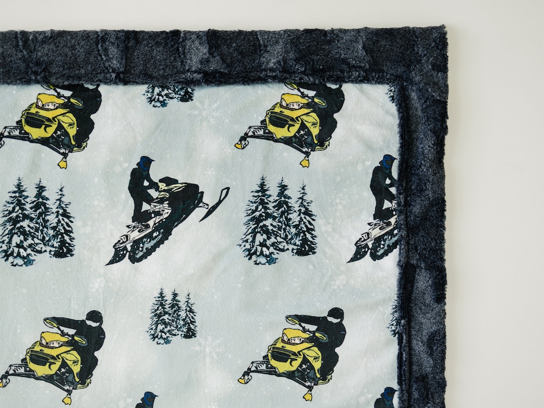 Minky Adult Blanket Snowmobile Custom Sled Blanket Personalized ...