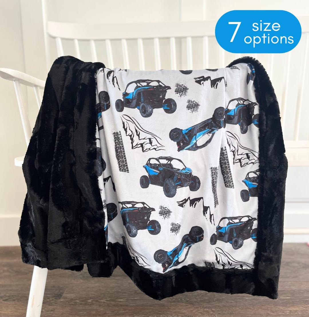 ATV Newborn Blanket for Baby Boy With RZR off Road Custom Name Blanket ...