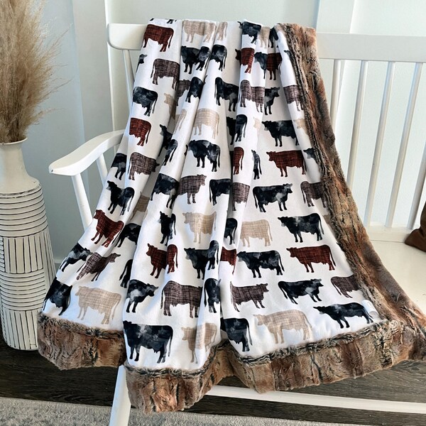 Mink Cow Throw Blanket - Etsy