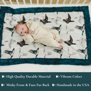 Duck Hunting Baby Blanket Mallard Duck Nursery Crib Bedding Baby Name ...