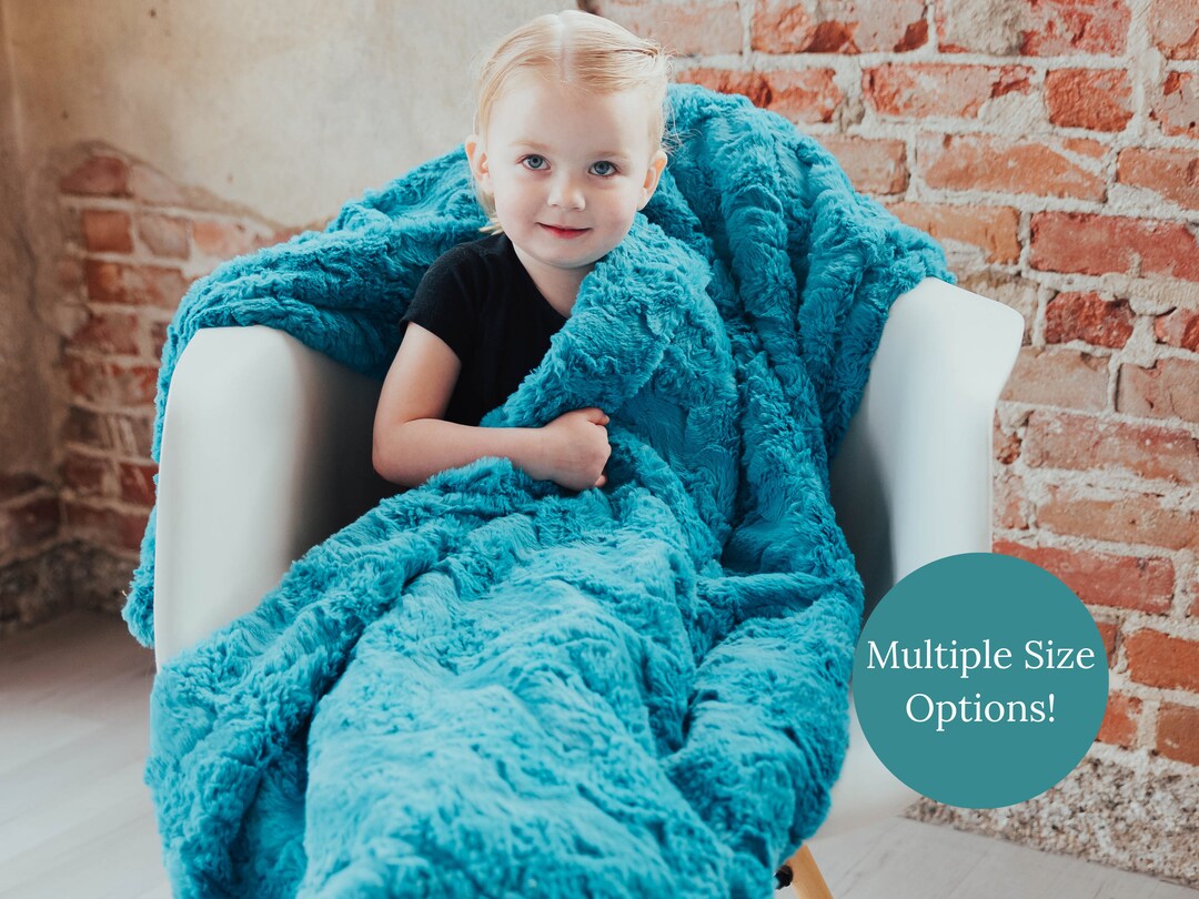 Luxury Faux Fur Turquoise Throwlarge Teal Minky Mlanketcozy Plush Soft ...