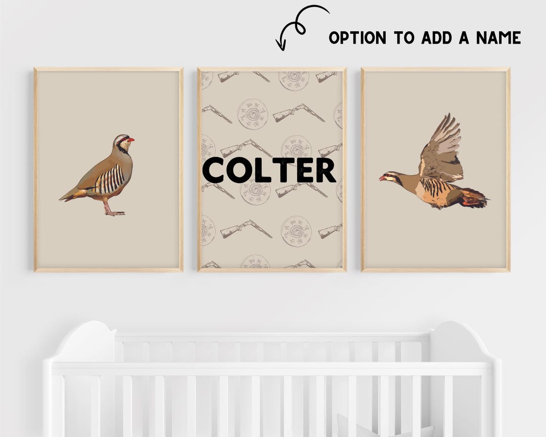 Chukar Bird Print Set: Hunting Nursery Decor (digital Download) - Etsy