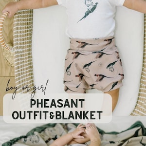 Baby Hunting Outfit Pheasant Hunter Onesie Pheasant Bummies Baby ...