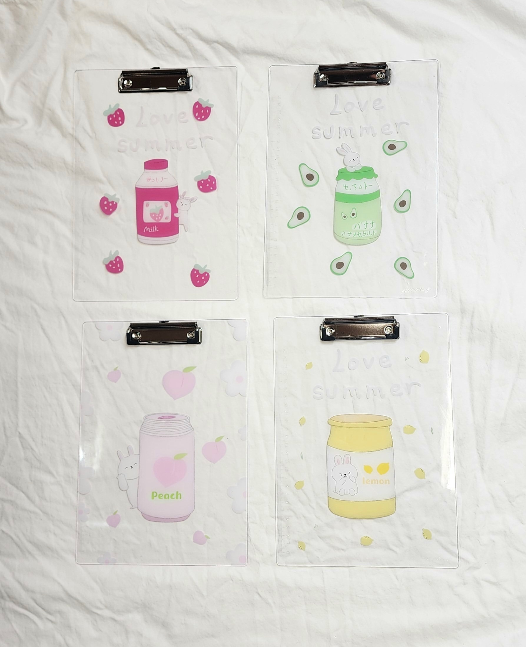 Kawaii Acrylic Clipboard Love Summer Bunny Clipboard - Etsy