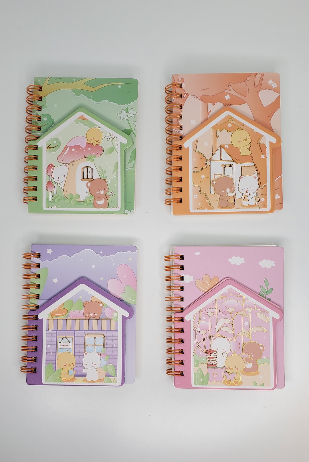 Kawaii Mini Animal/house Spiral Notebooks - Etsy