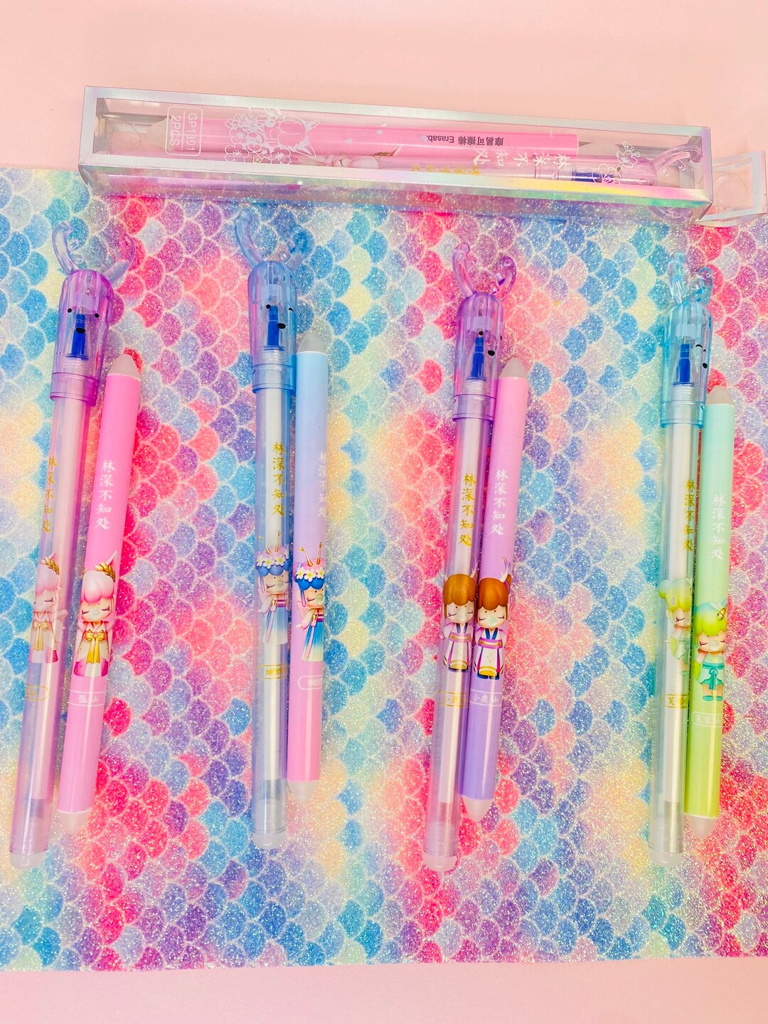 Kawaii Erasable Pen, Blue Ink Pen, Erasable, Fairy, Deer - Etsy