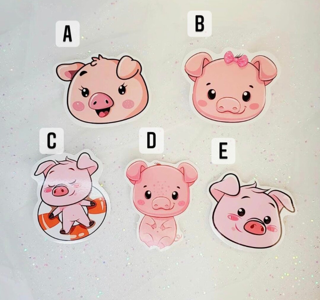 Pig Sticker, Cute Laptop Sticker - Etsy