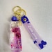 Glitter Star Flower Liquid Keychain, Butterfly Keychain, Kawaii ...