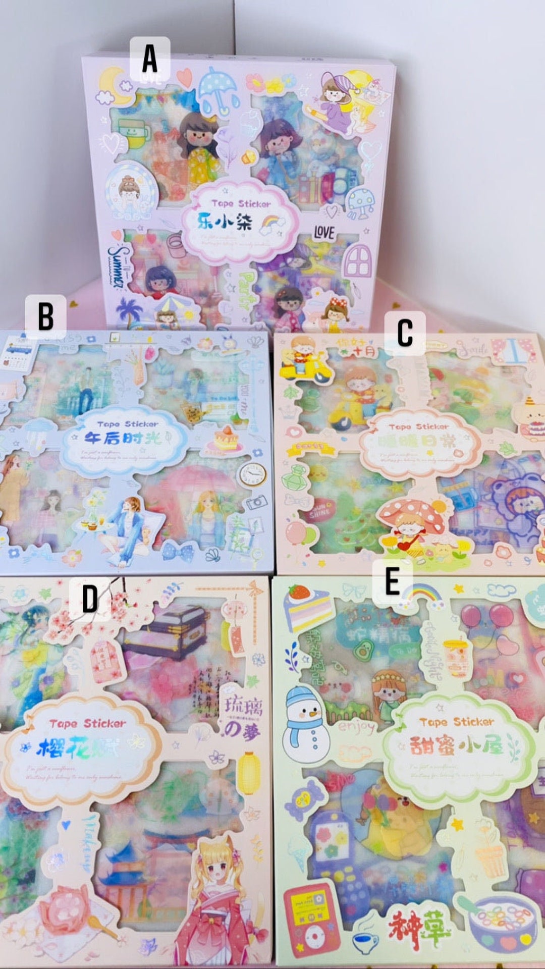 Kawaii Chinese 32 Sheets of Stickers, for Planner, Journal, Stationery ...