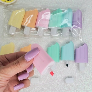 Kawaii Pastel Highlighters, Sweet Candy, Popsicle, Animal Highlighters ...