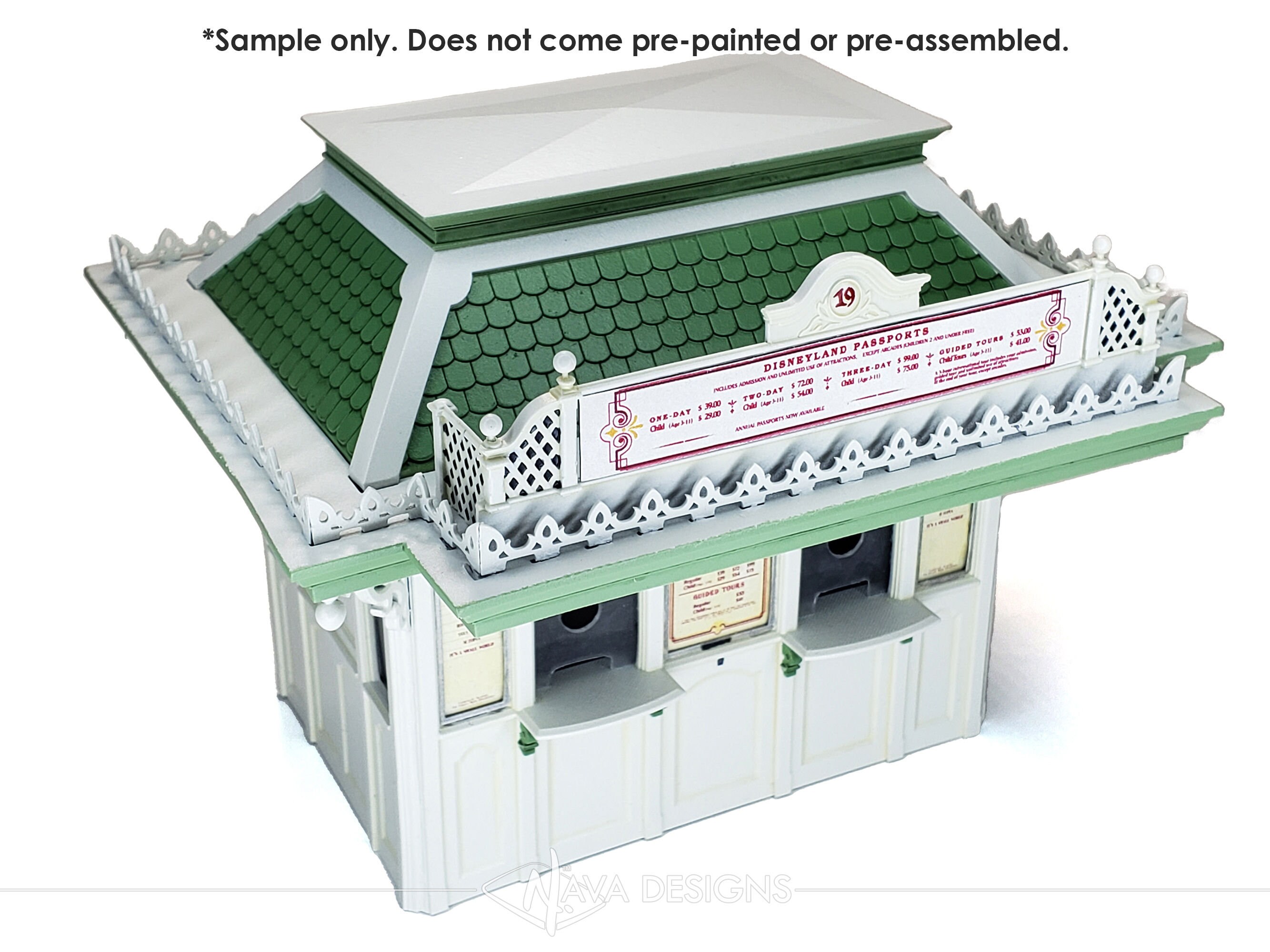 Disneyland Ticket Booth Scale Model Kit 3D Printing STL - Etsy