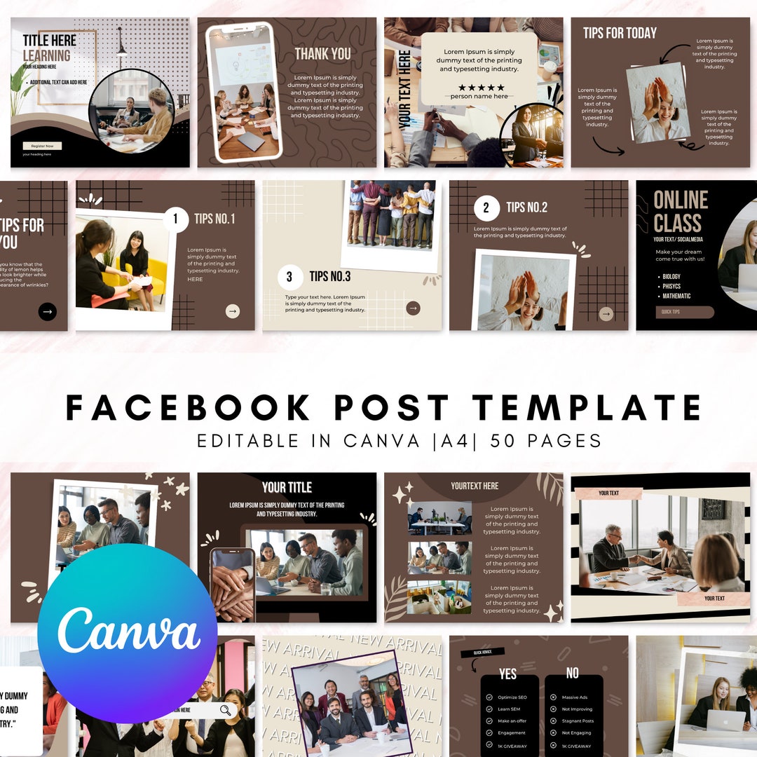 Facebook Post Templates, Editable on Canva Template, Instagram Post ...