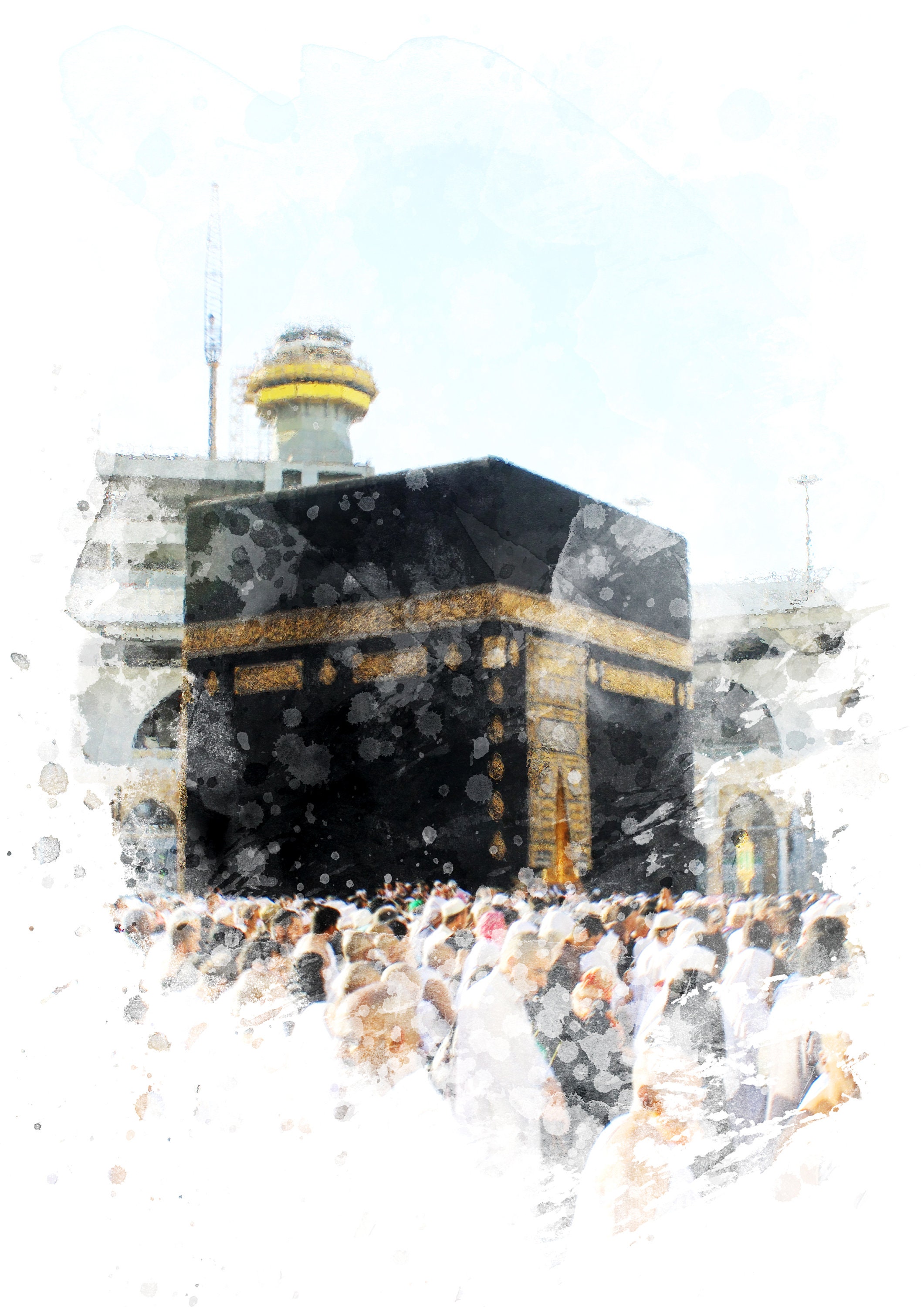 MECCA WALL ART Kaaba Painting Downloadable Prints Islamic | Etsy