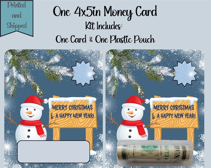Mini Money Cards Cute Christmas Creature Cash Holder - Etsy