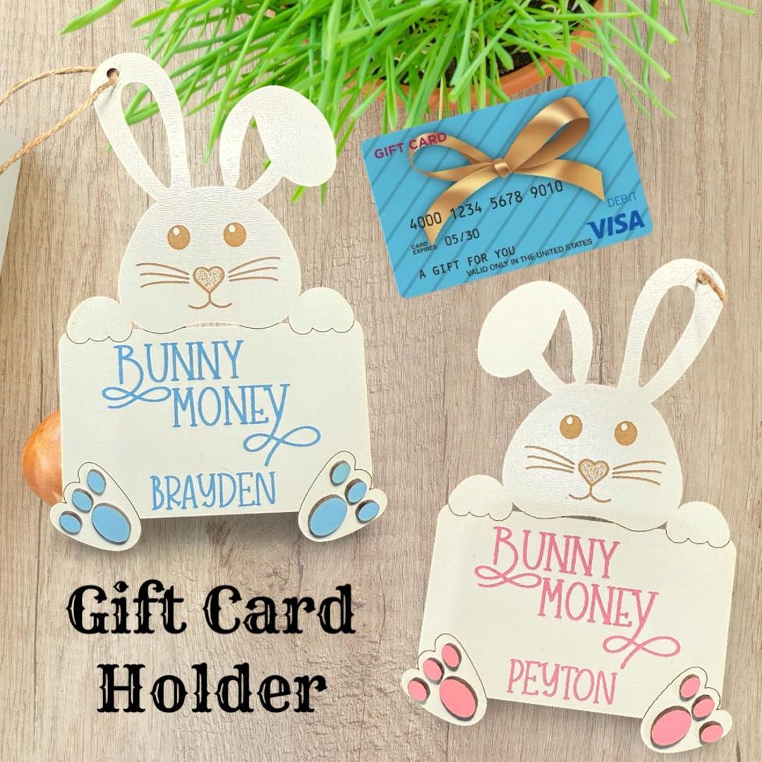 Bunny Gift Card Holder, Gift Card Gift, Easter Basket, Easter Basket ...
