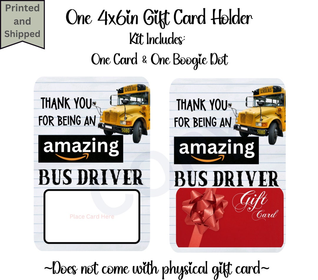 Bus Driver Appreciation, Bus Driver Gift, Bus Driver Gift Card Holder ...