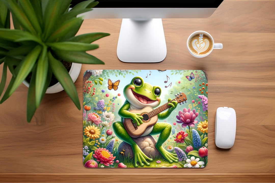 Frog Desk Mat Frog Office Desk Decor Frog Desk Pad Frog Mousepad Cool ...