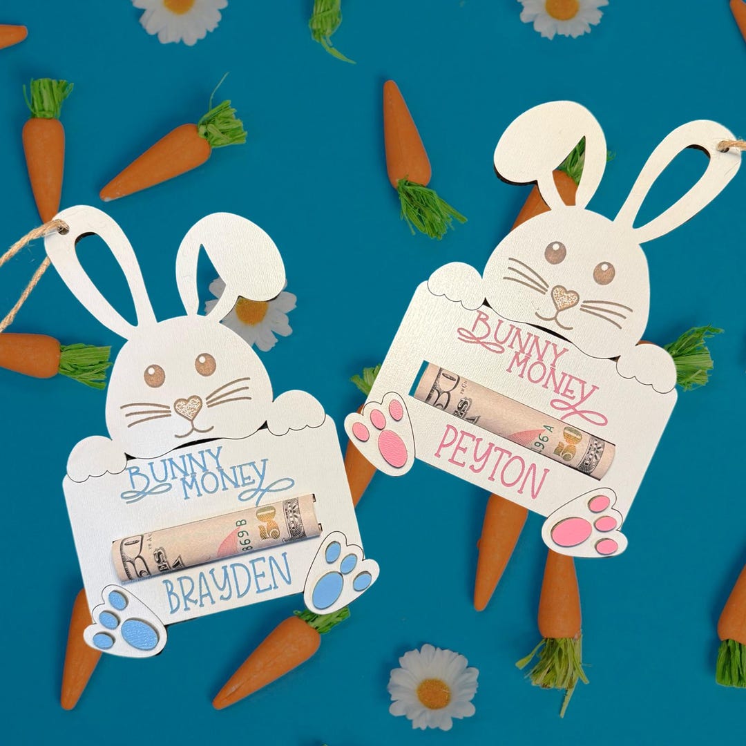 Easter Bunny Money Holder | Bunny Money Holder | Personalized Bunny ...