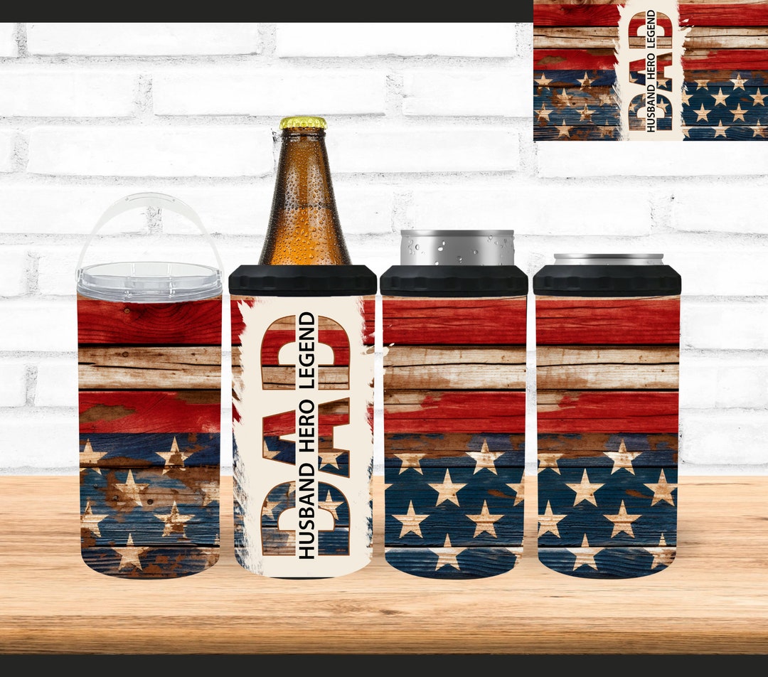 Dad Hero Legend 4-in-1 Can Cooler | Father's Day Gift - Etsy