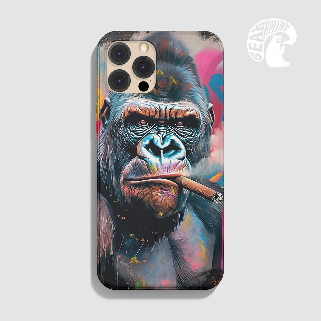 King Kong Smoking Cigar Canvas Street Graffiti Pop Culture Phone Case ...