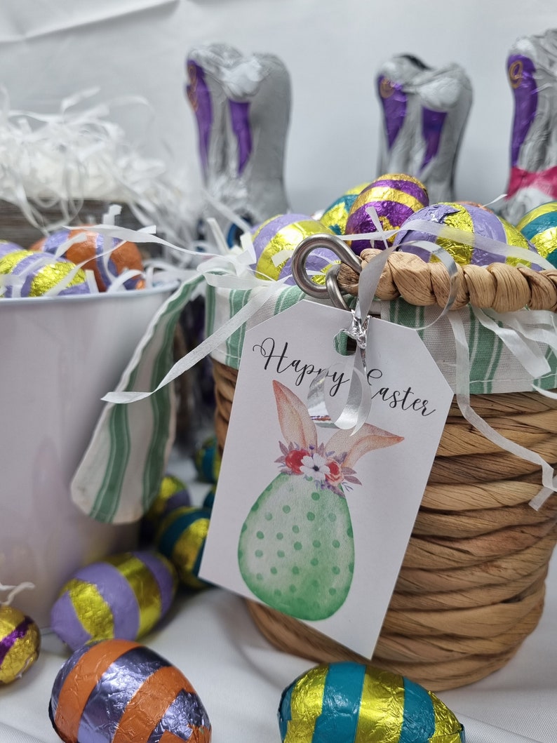 Easter Gift Tags Set, Set of 9 Gift Tags, Easter Basket Tag, Childrens ...
