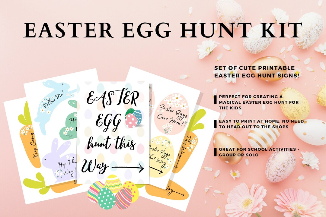Easter Egg Hunt Kit, Childrens Easter Activity, Printable Easter Egg ...