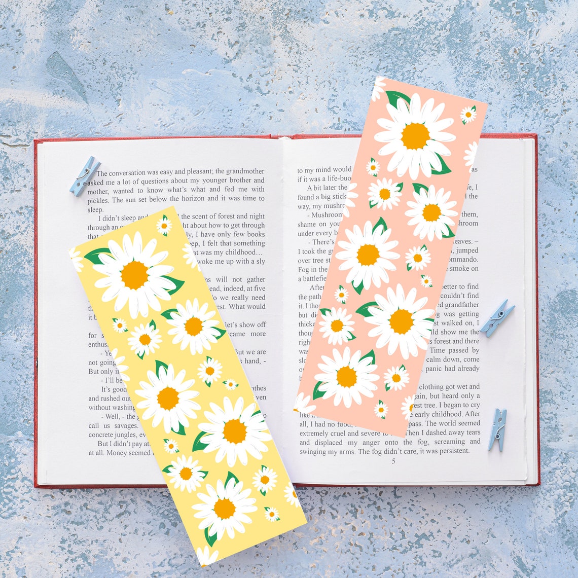 Spring Daisy Printable Bookmarks, Bookish Bookmark Set, Page Savers ...
