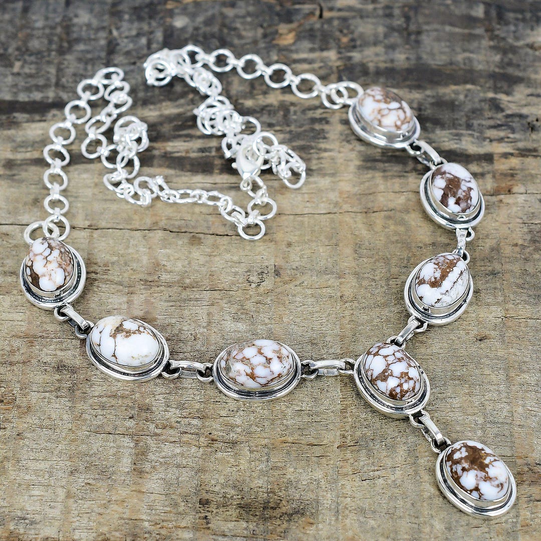 Natural Wild Horse Jasper Gemstone Necklace Iridescent Wild Horse ...