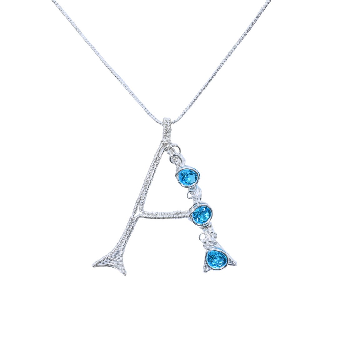 A-Z Complete Wire Wrapped Letter Pendants With Your Favorite Gemstones ...
