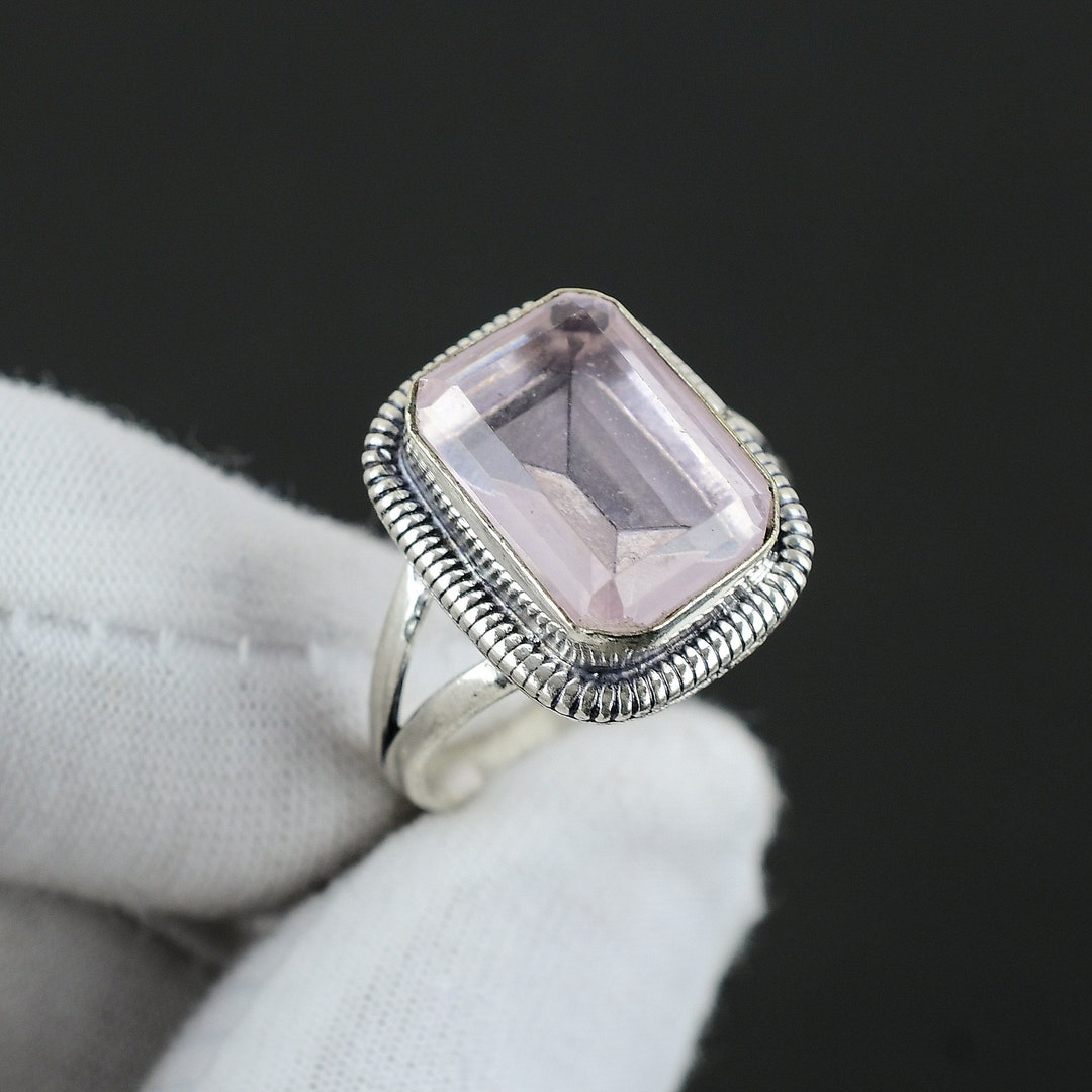 Beautiful Pink Kunzite Ring, 925 Sterling Silver Ring, Pink Kunzite ...