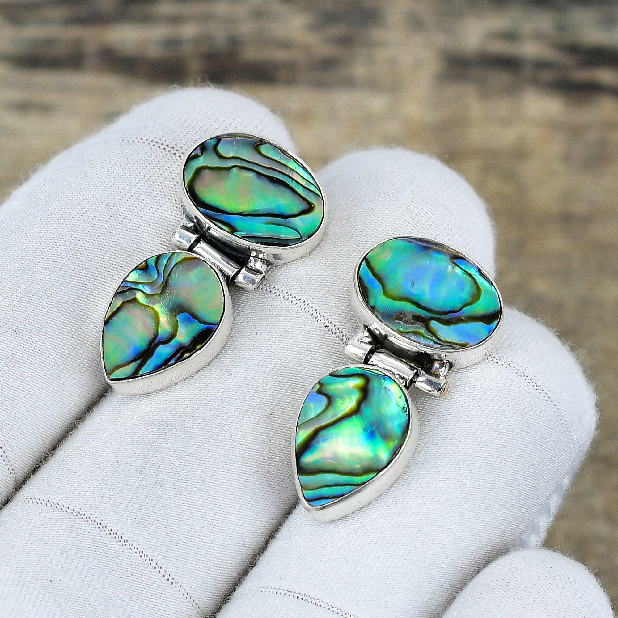 Abalone Shell Earring 925 Sterling Silver Earring Abalone Shell ...