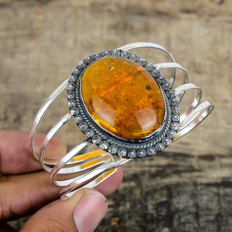 Amber Bangle - Etsy