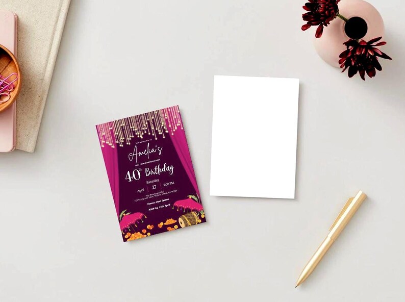 Indian Party Invitation Template | Desi Theme Wedding, Sangeet, Mehendi ...
