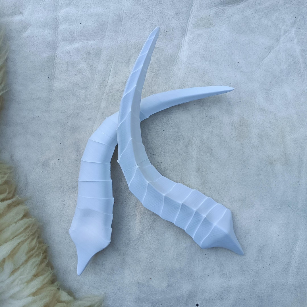 3D Printed Cosplay Horns Segmented for Dnd, LARP or Cosplaying, Semi ...
