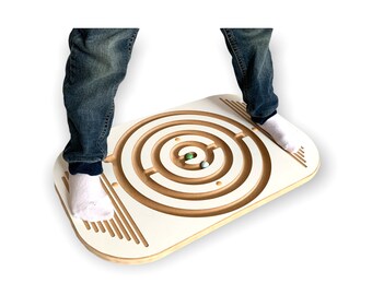 Wooden Balance Board Maze - Etsy