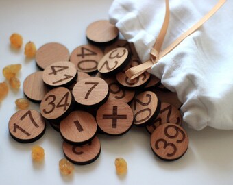 Wooden Math Game - Etsy