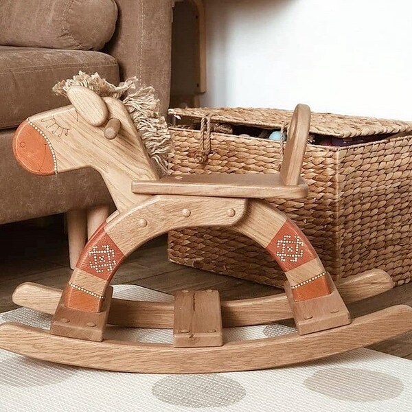 Wooden Rocking Horse - Etsy