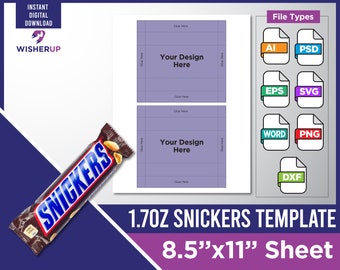 Snicker Bar Wrapper - Etsy