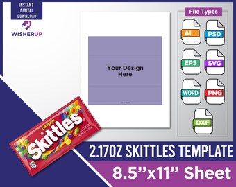 Personalized Skittles Template - Etsy