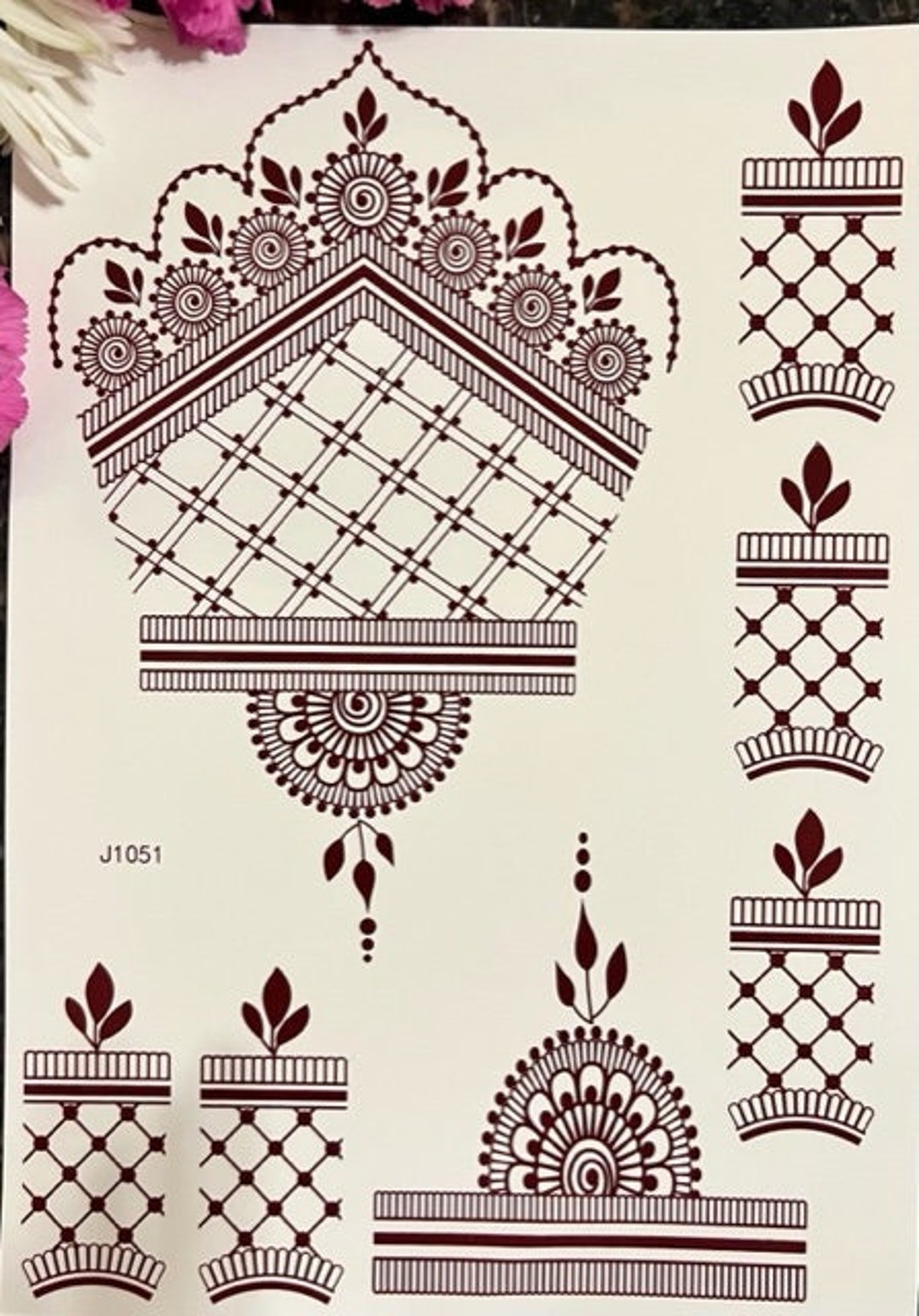 Royalty- Temporary Henna Tattoo - Etsy