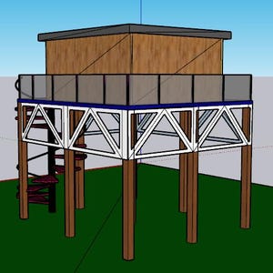 Modern Elevated Treehouse – Glass, Steel - Wood | 60 M2 With Spiral ...