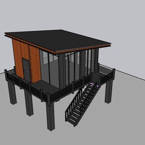 Minimal Treehouse Project - Single-story, 26 M2, Elevated Wooden Design ...