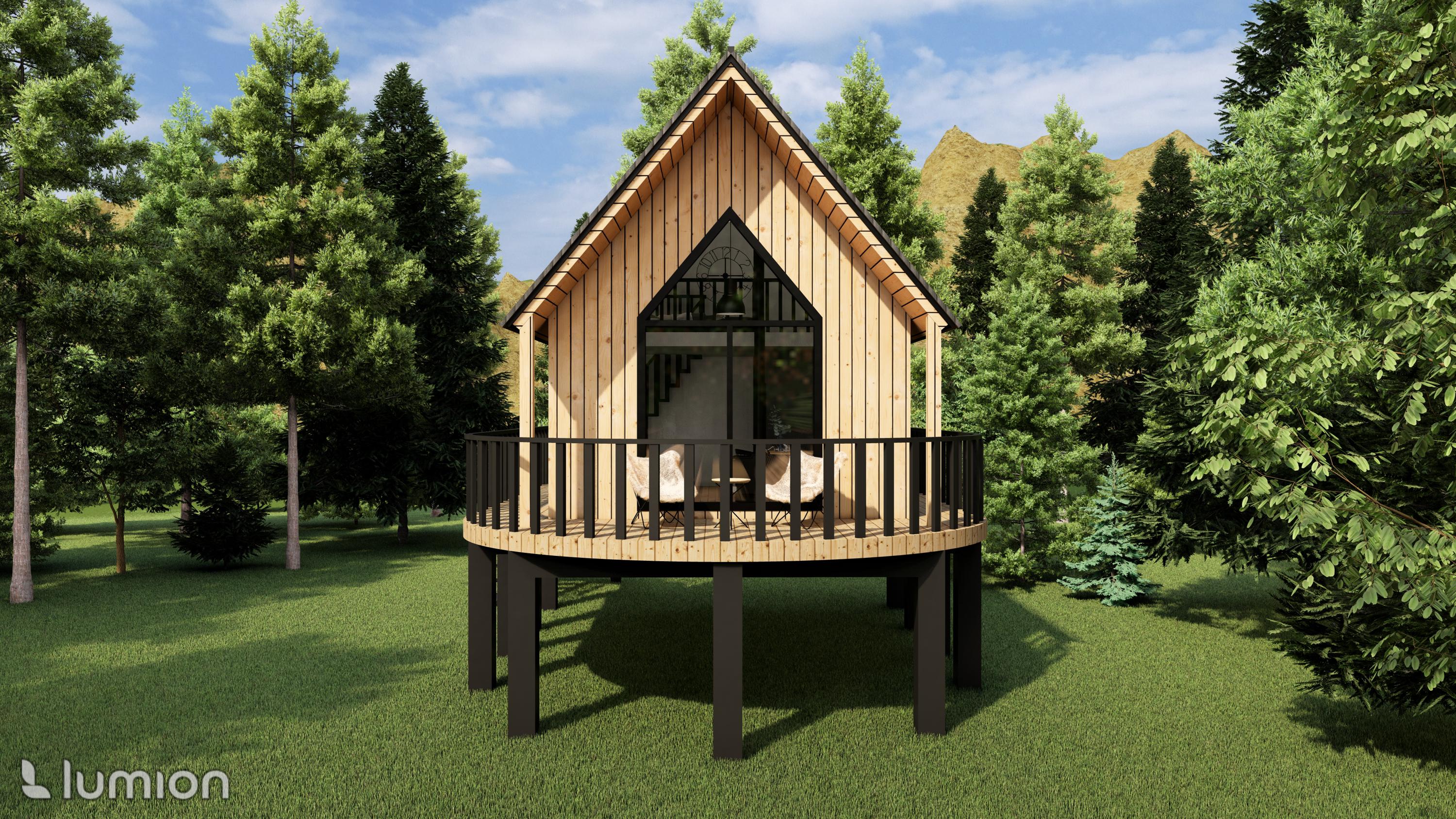 Rustic Duplex Treehouse – 85 M2 Two-story Woodland Retreat - Etsy