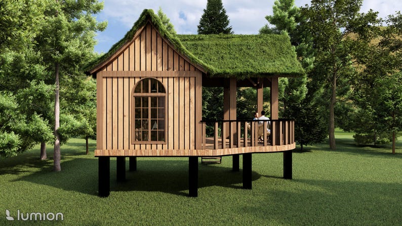 Charming Nordic-style Treehouse - 50 M2 Single-story Design - Etsy