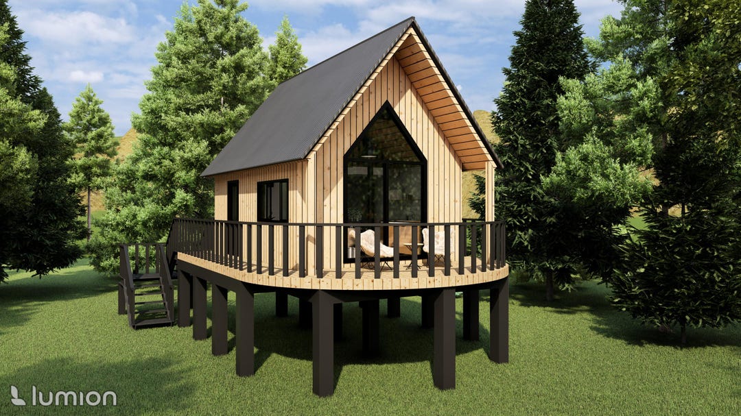 Rustic Duplex Treehouse – 85 M2 Two-story Woodland Retreat - Etsy