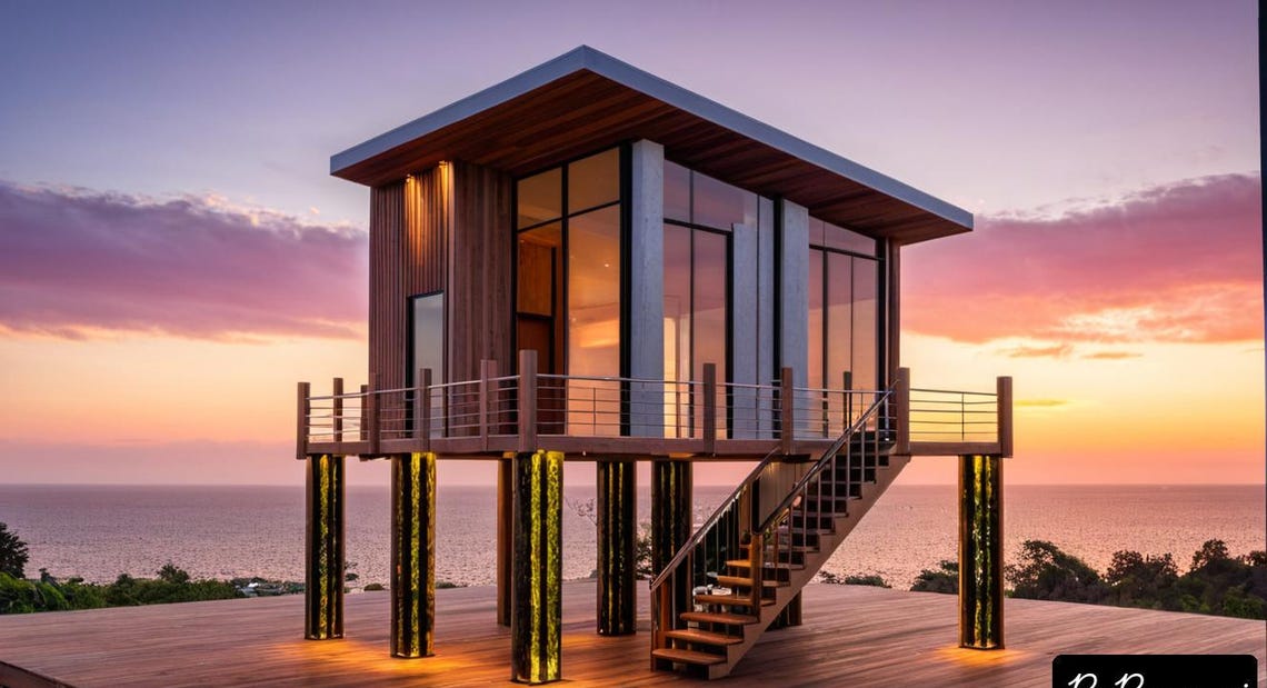 Minimal Treehouse Project - Single-story, 26 M2, Elevated Wooden Design ...