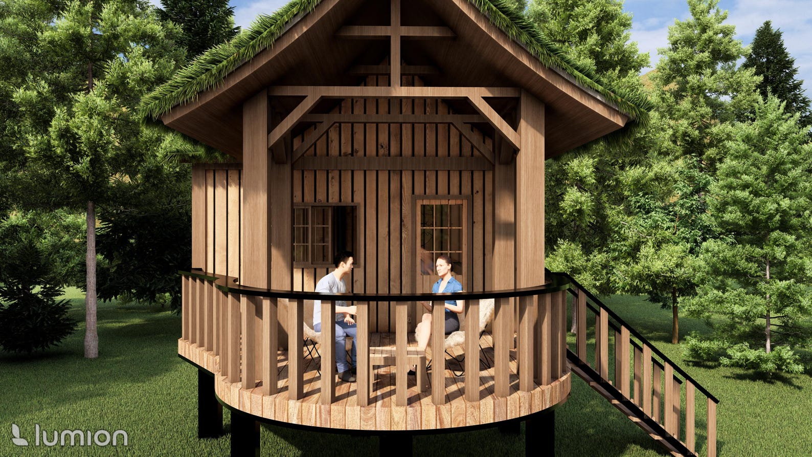 Charming Nordic-style Treehouse - 50 M2 Single-story Design - Etsy