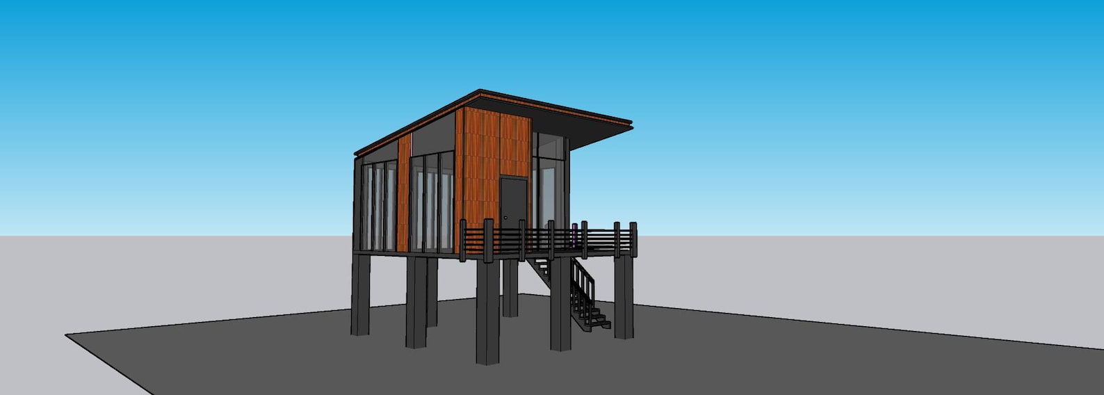 Minimal Treehouse Project - Single-story, 26 M2, Elevated Wooden Design ...