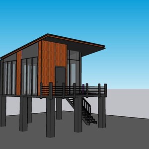 Minimal Treehouse Project - Single-story, 26 M2, Elevated Wooden Design ...