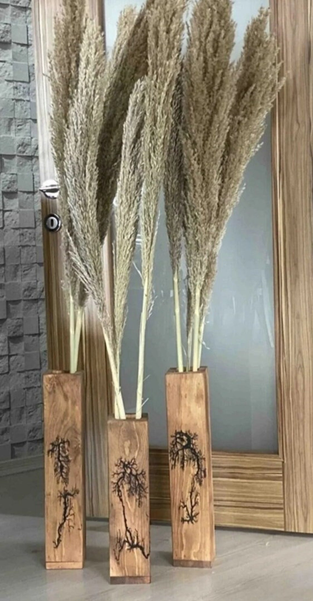 Tall Rustic Vase 3 Pieces Vase Home Gifts Holiday Decor - Etsy